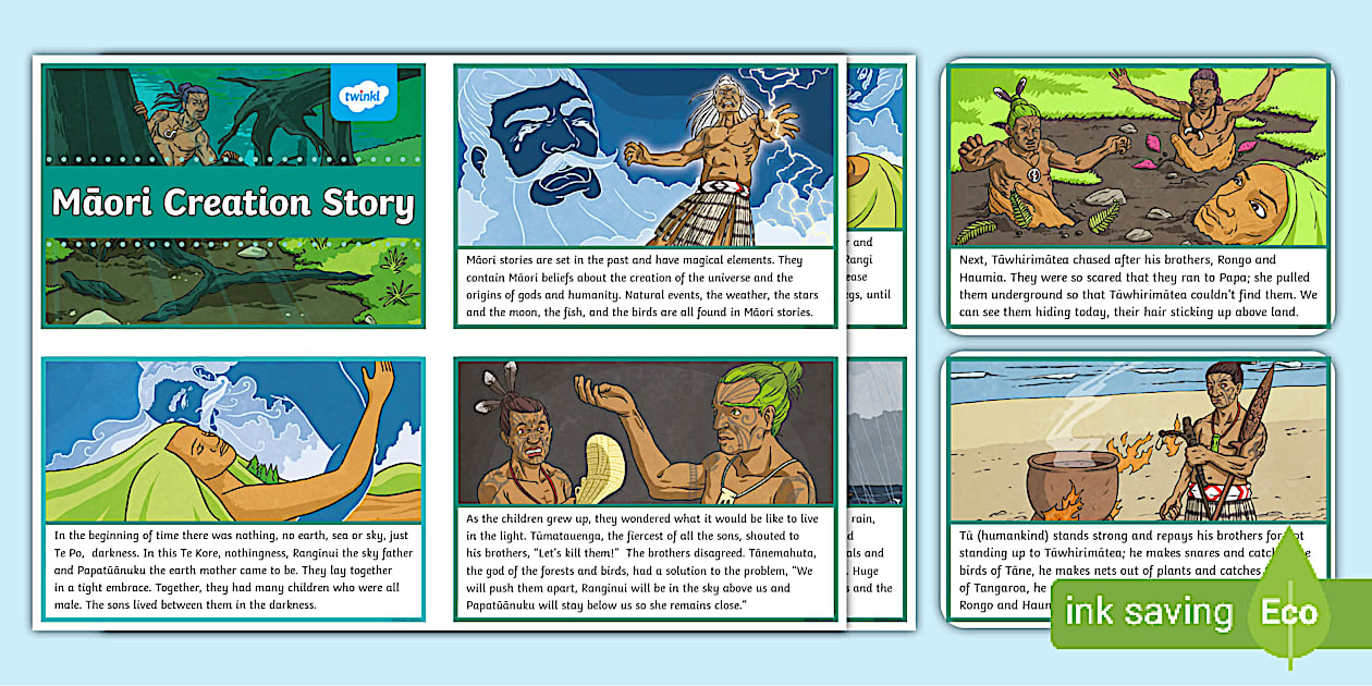 Māori Creation Story Sequencing Worksheets | Twinkl NZ