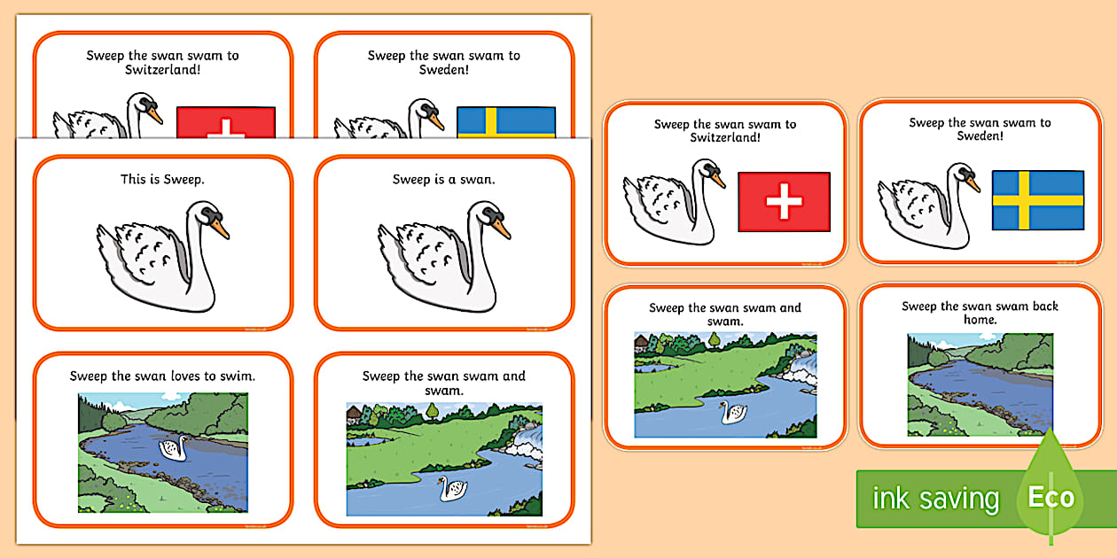 Initial sw Word Story Cards (Teacher-Made) - Twinkl