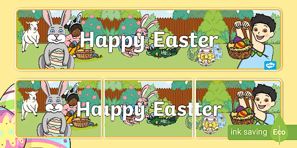 Easter Banner (teacher made) - Twinkl