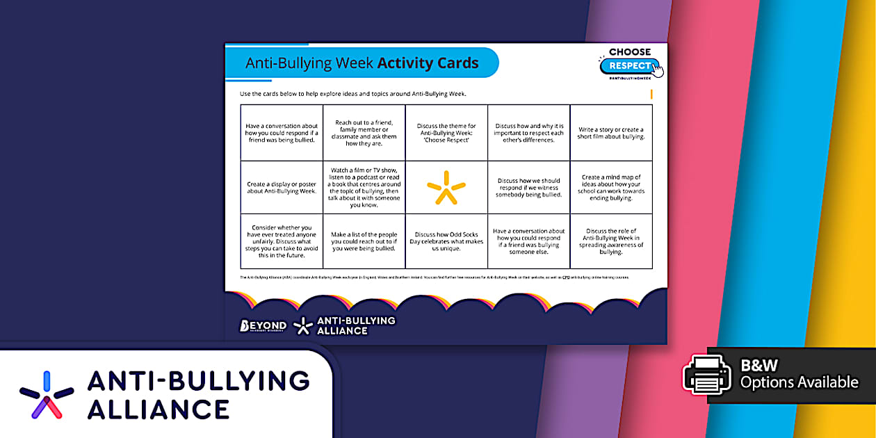 FREE! - Anti-Bully Week: Anti-Bullying Activity Cards