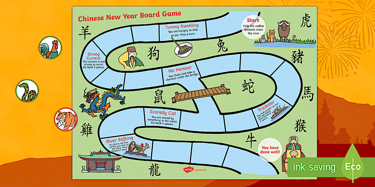 Chinese New Year Animal Race Board Game - (teacher made)