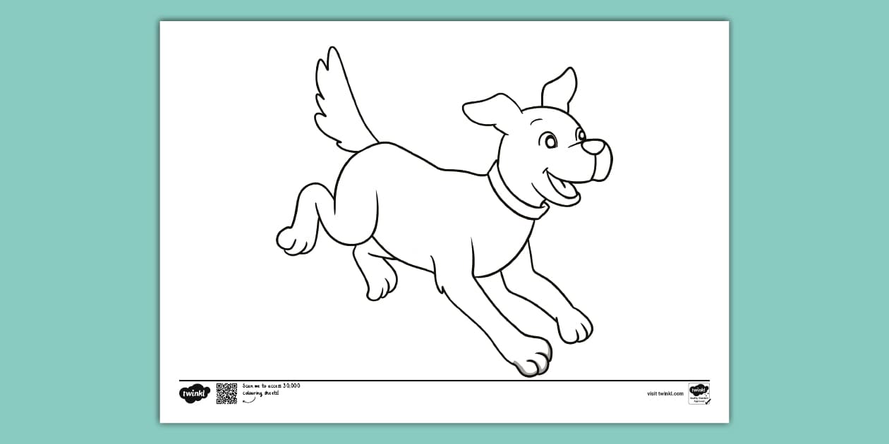 Free Printable Dog Colouring Page | Colouring Sheets