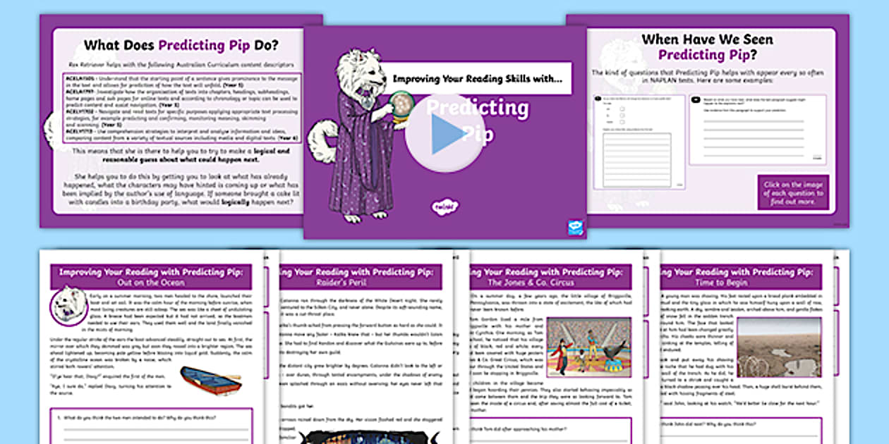 Improving Your Reading Skills with... Predicting Pip Activity Pack