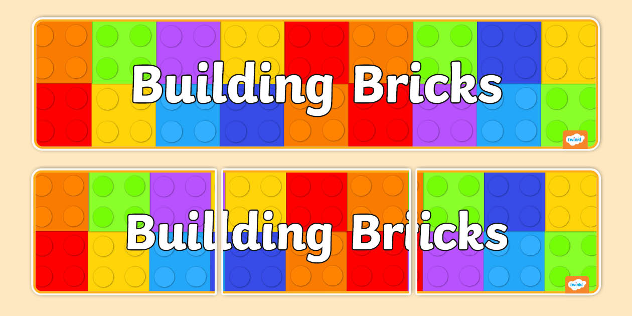 Building Brick Display Banner (teacher made) - Twinkl