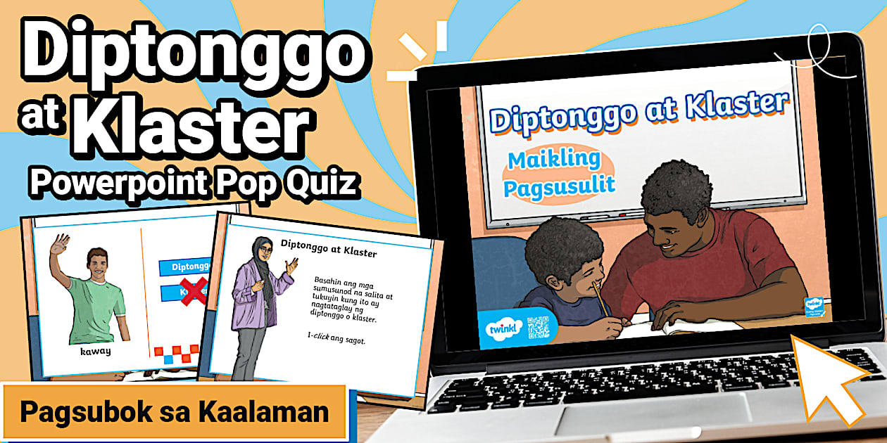 Diptonggo at Klaster: PPT Pop Quiz | Grades 2 | Twinkl PH