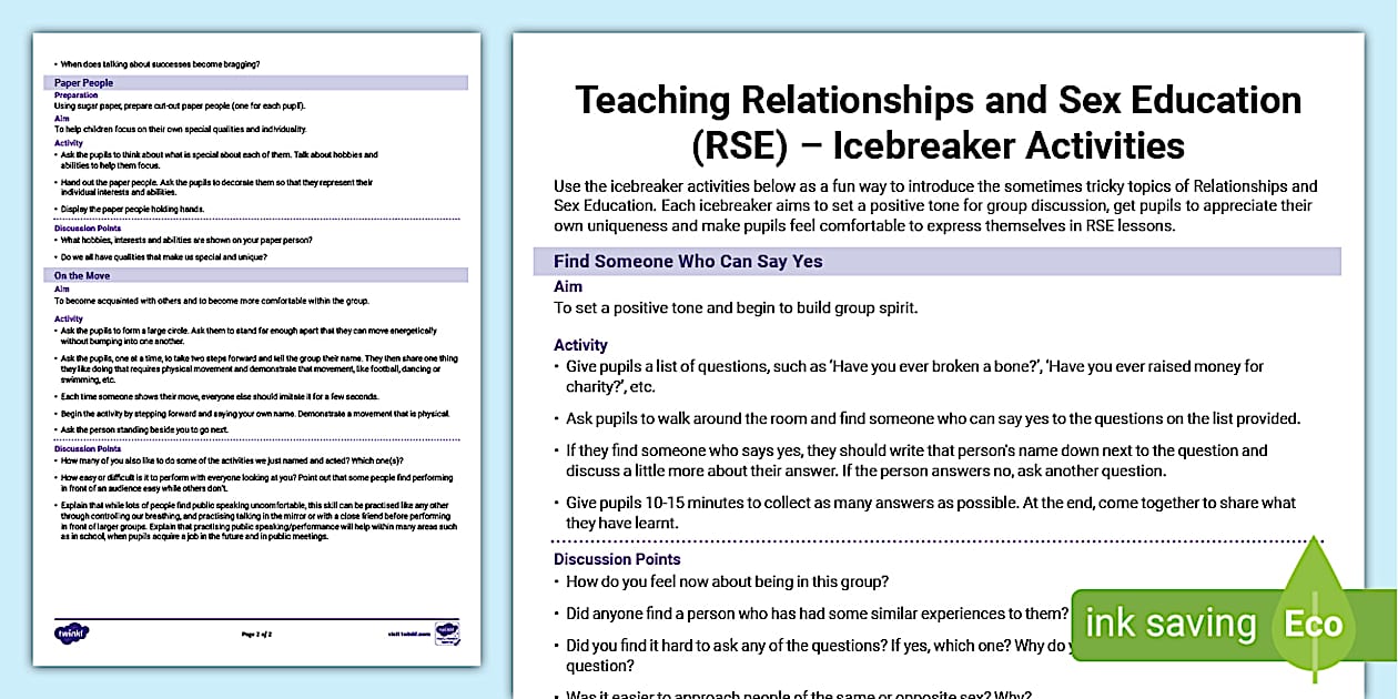 Sre Icebreakers Pshe Primary Resources Twinkl Life