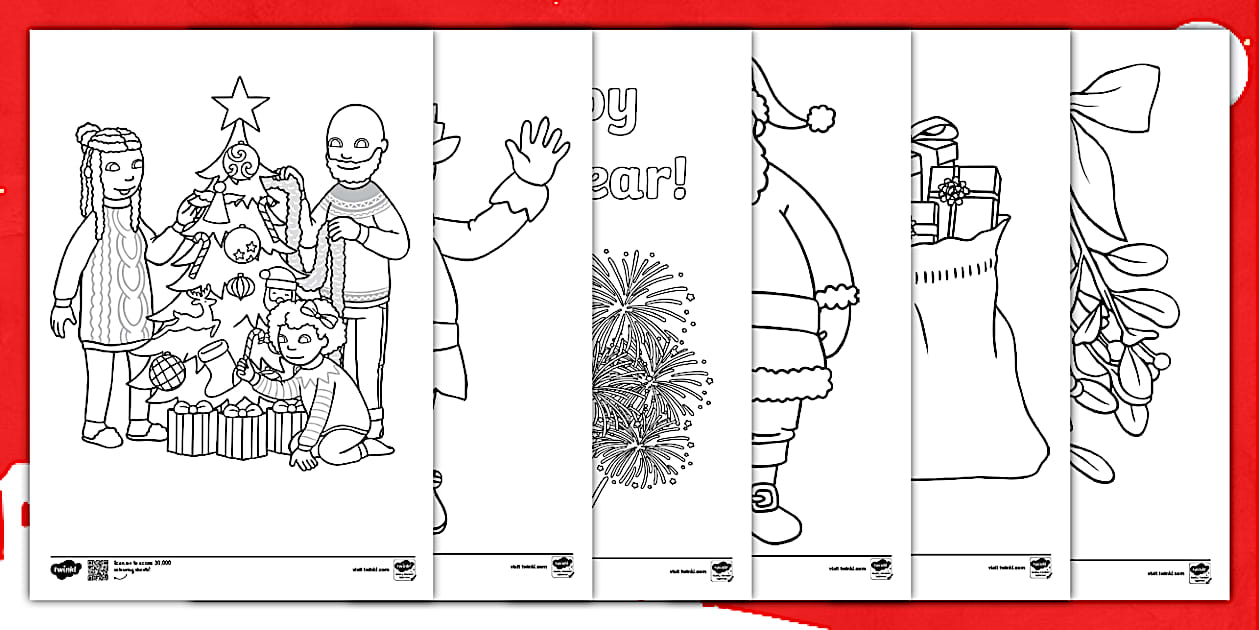 KS1 December Colouring Pages - Twinkl