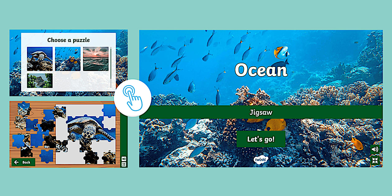 Ocean Interactive Jigsaw (teacher made) - Twinkl