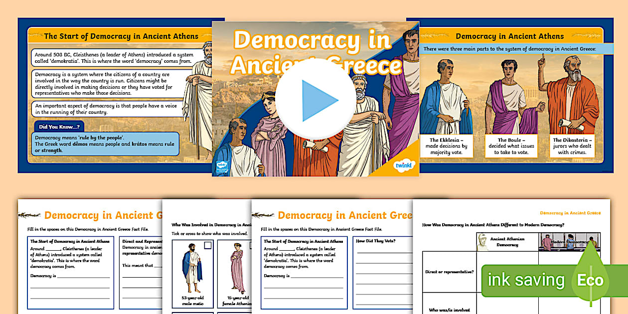 Democracy in Ancient Greece PowerPoint and Activity - Twinkl