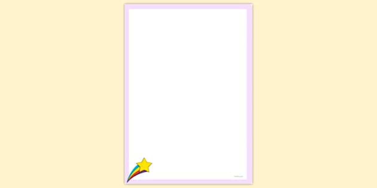 Shooting Star Page Border (teacher made) - Twinkl