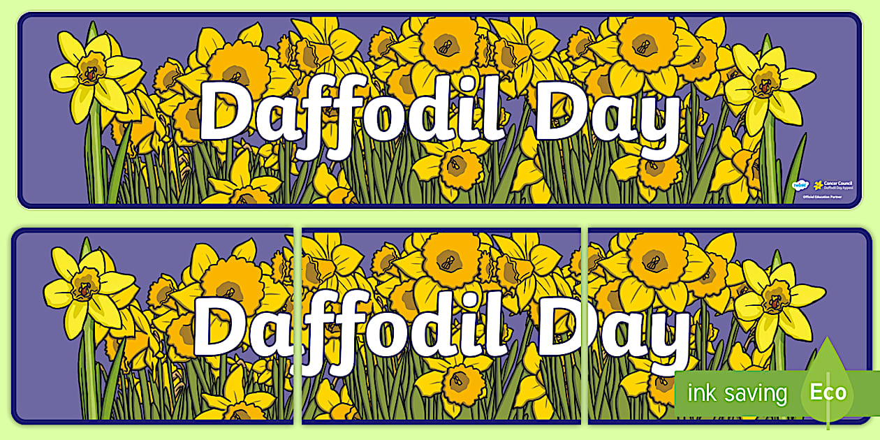 FREE! - Daffodil Day F-2 Display Banner (teacher made)