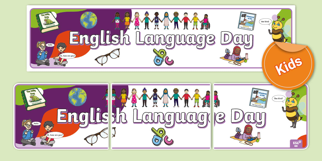 ESL English Language Day Banner [Kids] (teacher made)