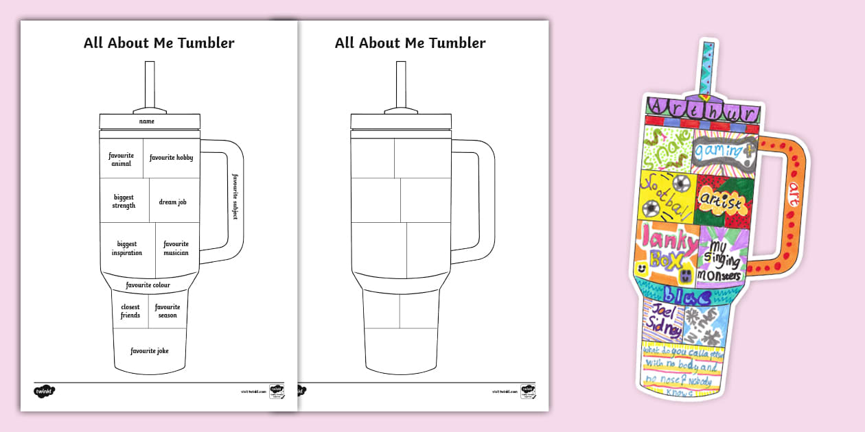 All About Me Tumbler - KS2 - Back to School - Twinkl