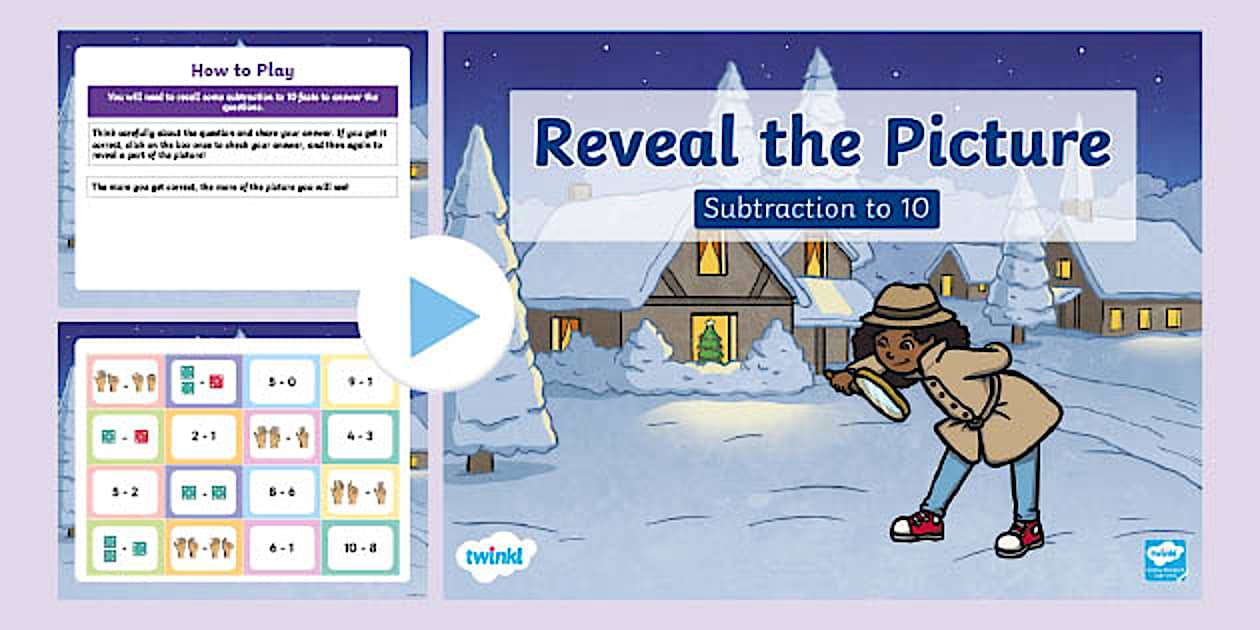 Simple Subtraction Game - Winter-Themed Maths for Kids