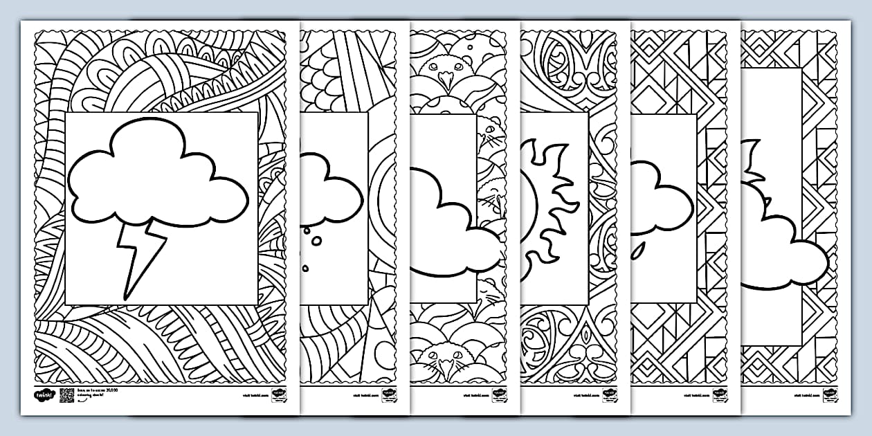 Weather-Themed Mindfulness Colouring Sheets (teacher made)