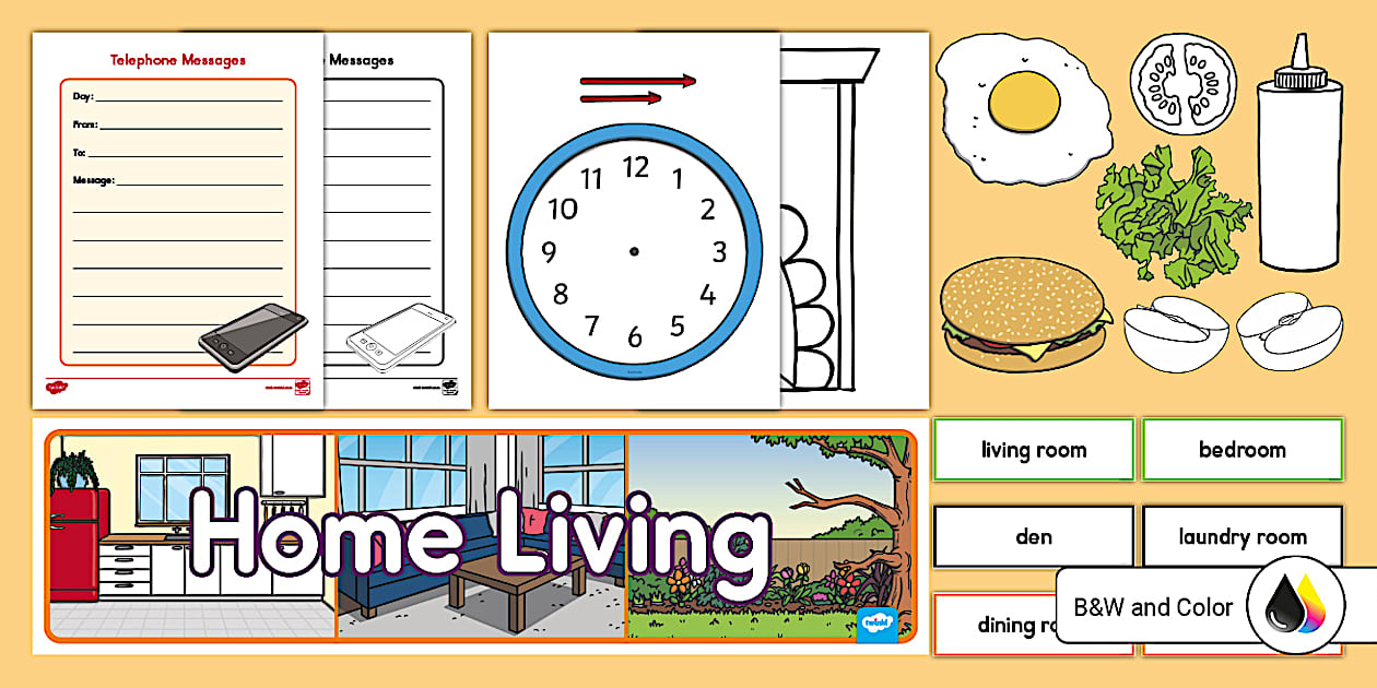 Home Living Dramatic Play Pack (creat de profesori) - Twinkl