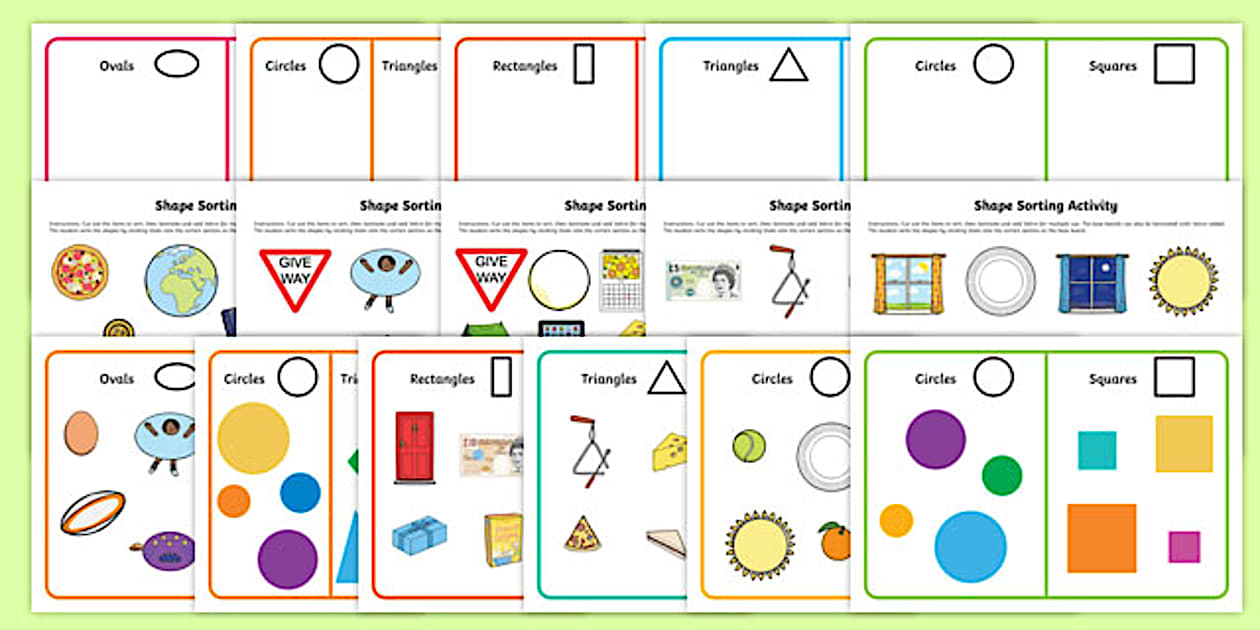 Workstation Pack Shape Sorting Activity Pack - Twinkl