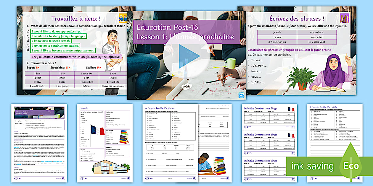 Education Post-16 Lesson 1: Next Year Lesson Pack French