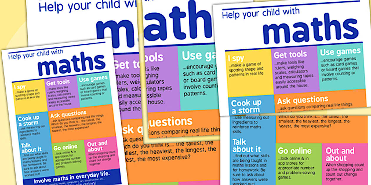 👉 Help Your Child With Maths Print Out Poster - Twinkl