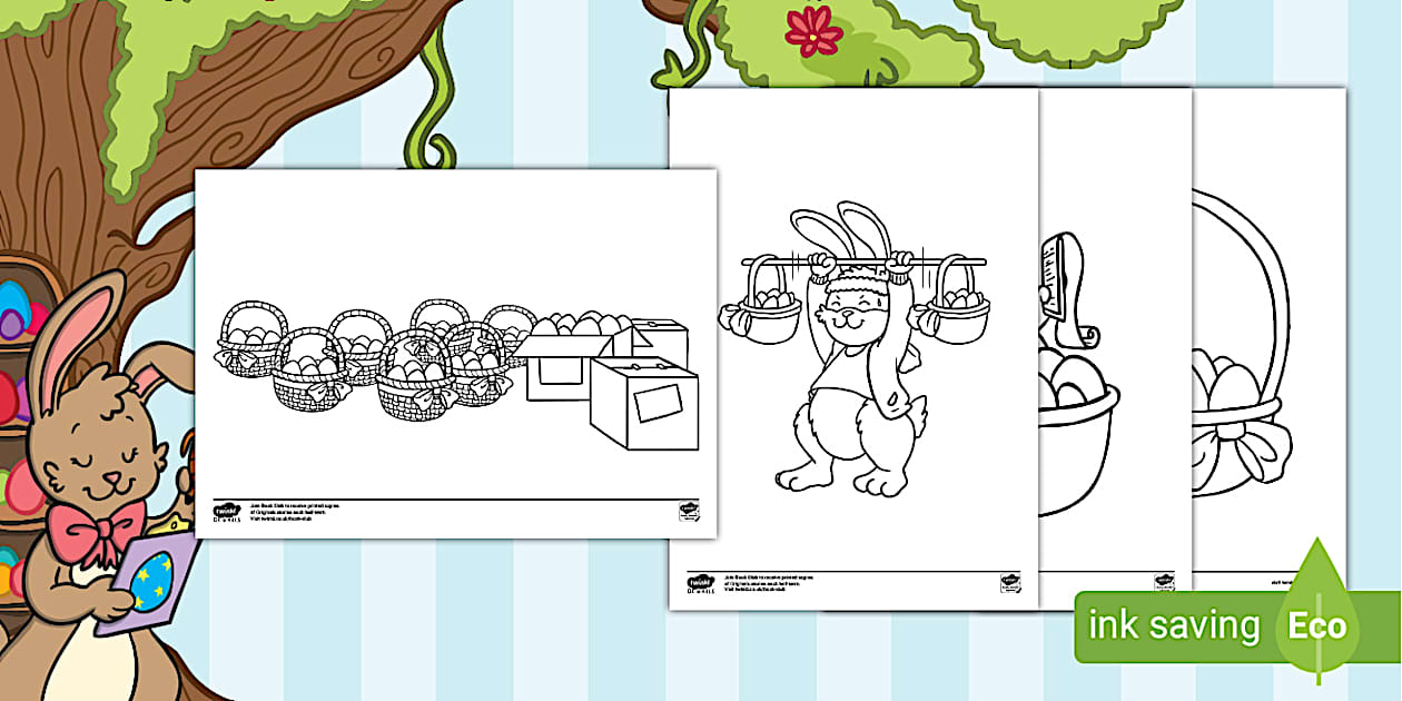 Easter Basket Colouring Template - Primary Resources