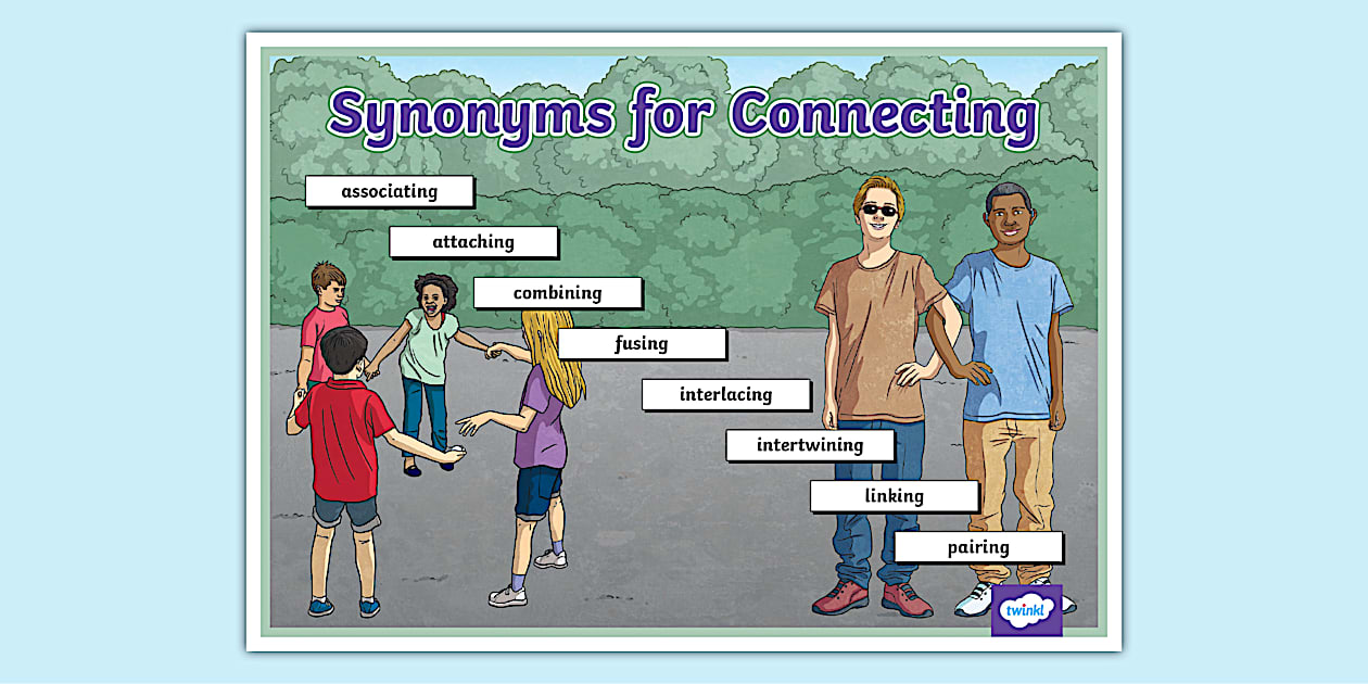 Connecting Synonyms Word Mat (teacher made) - Twinkl