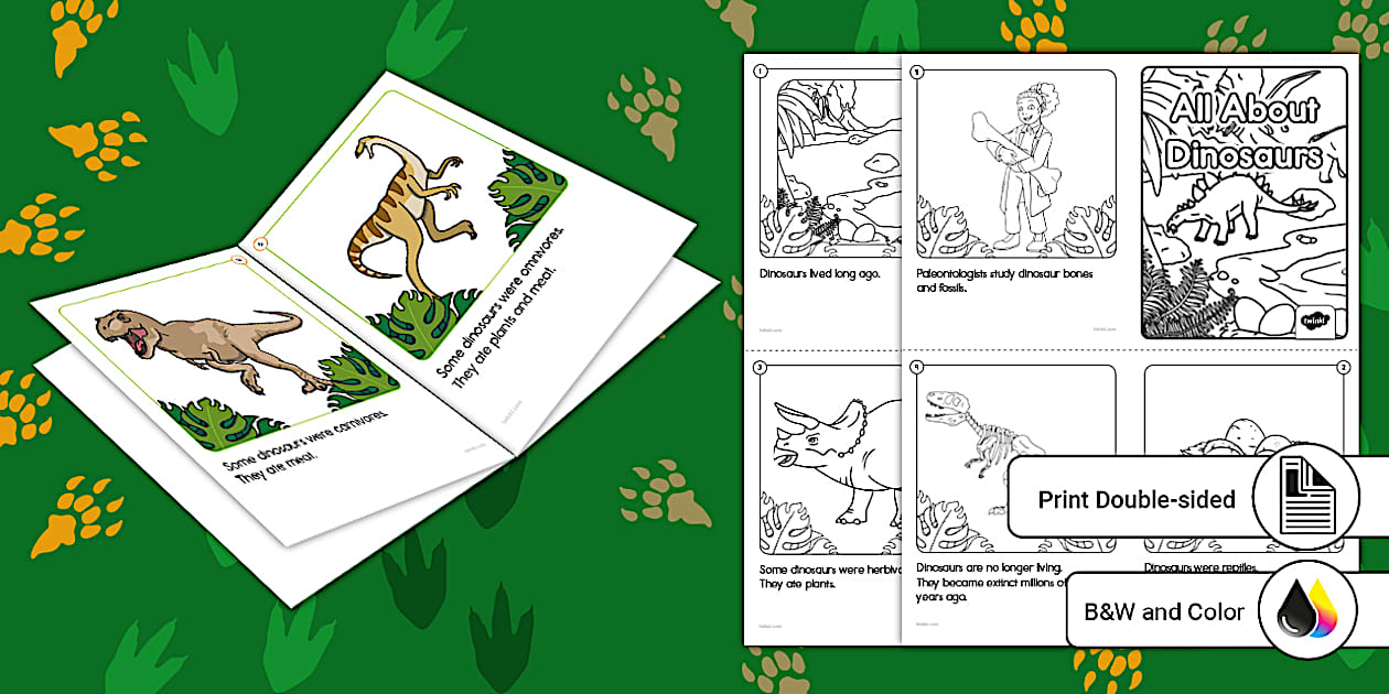 All About Dinosaurs Emergent Reader (Hecho por educadores)