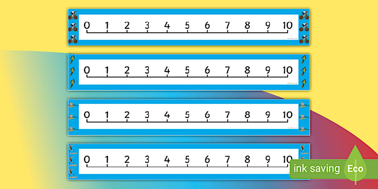 Editable Sporting Event Number Line (0-10) (teacher made)