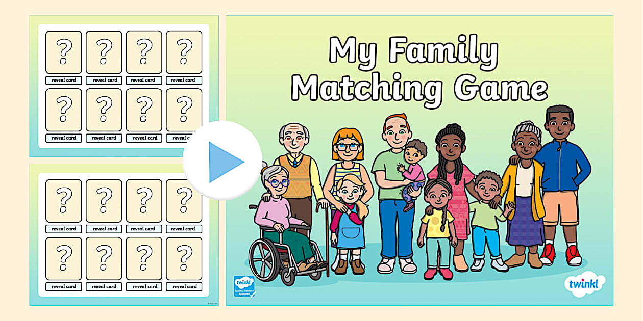 My Family Matching Game (teacher made) - Twinkl