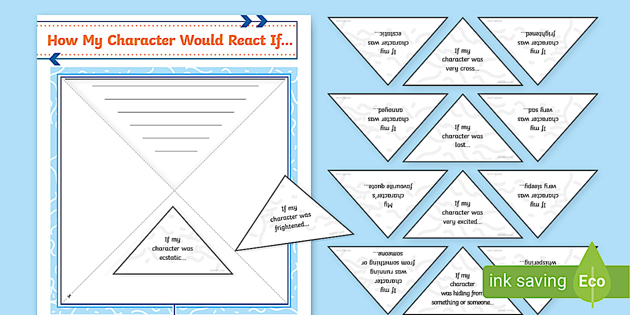 KS2 How Would my Character React If...? Activity Sheets