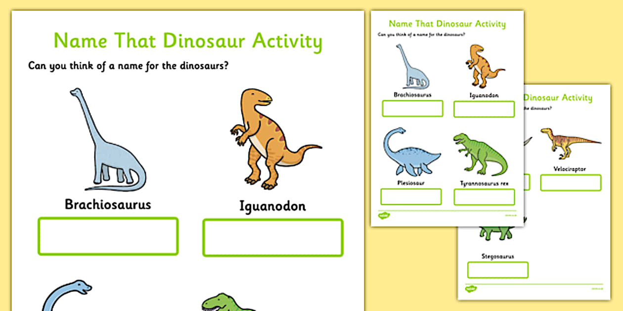 Name That Dinosaur Writing Worksheet / Worksheet, worksheet