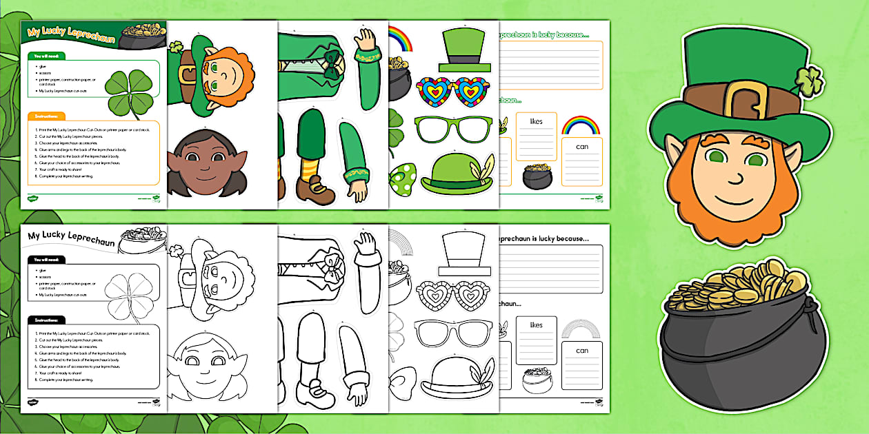 My Lucky Leprechaun Craft and Write Activity | Twinkl