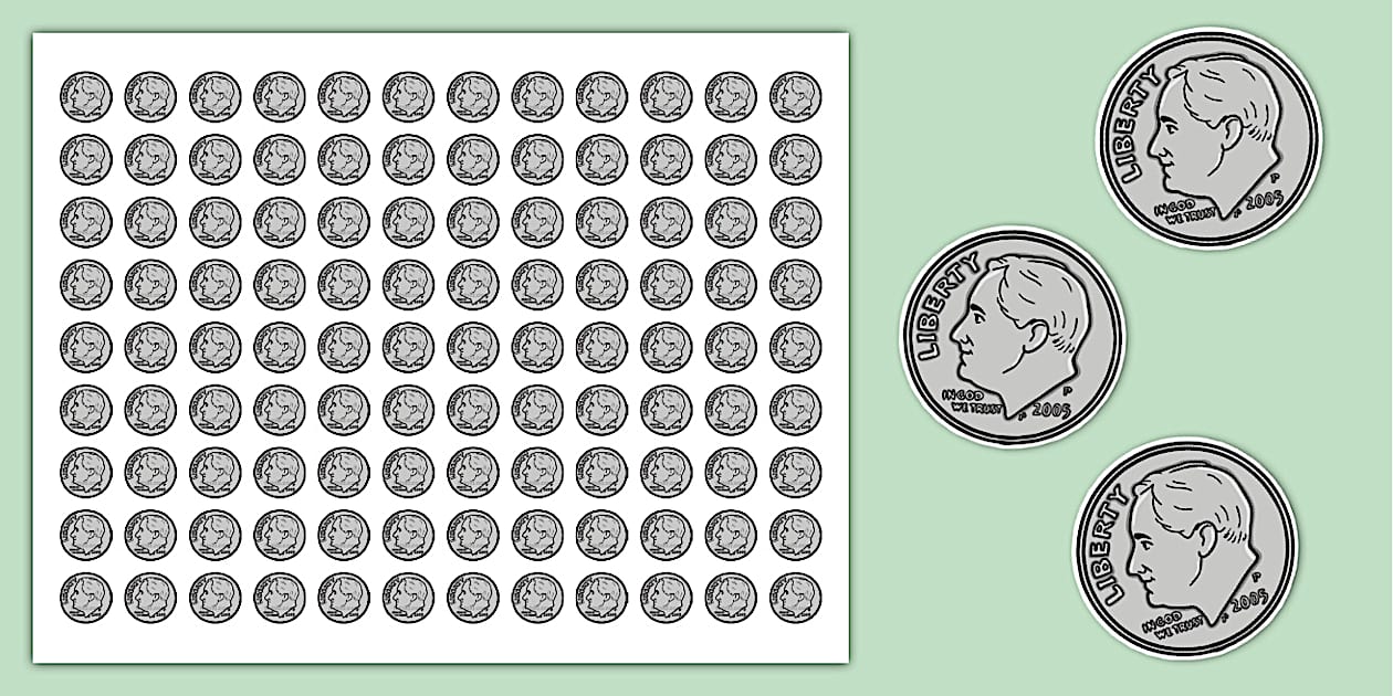 Dime Printable Play Money for Dramatic Play | Twinkl USA