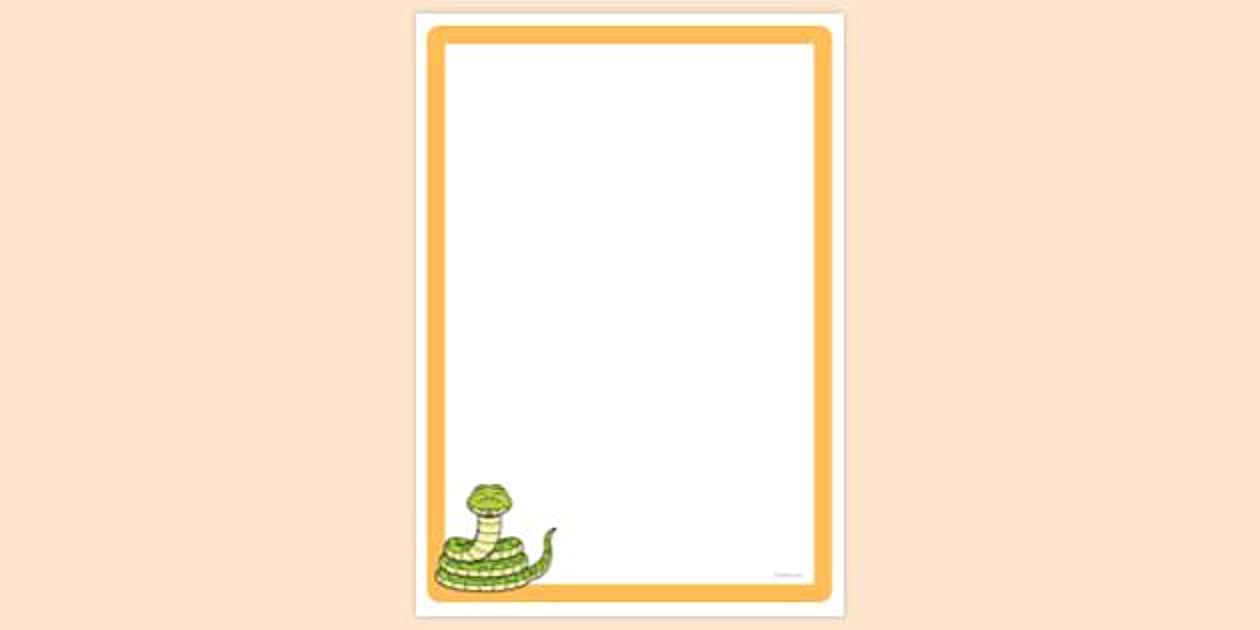 Simple Blank Slinky Linky Snake Page Border | Twinkl