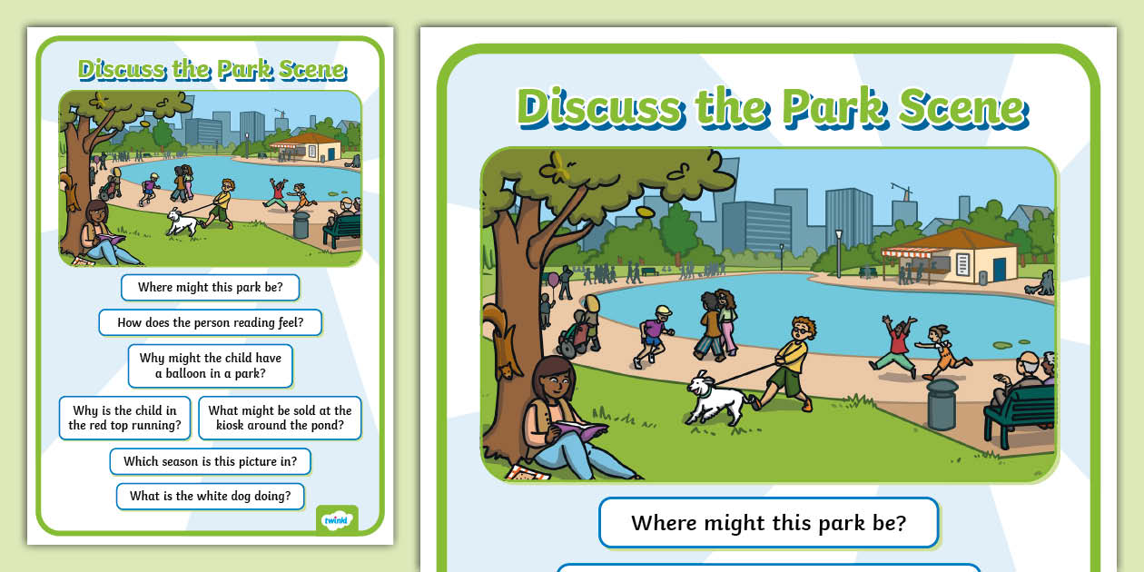 Discuss the Park Scene Picture Prompt (teacher made)