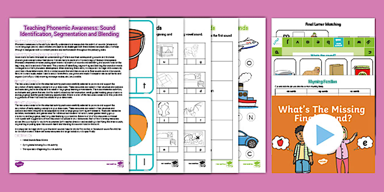 Primary Phonemic Awareness Activity Pack - Twinkl Canada