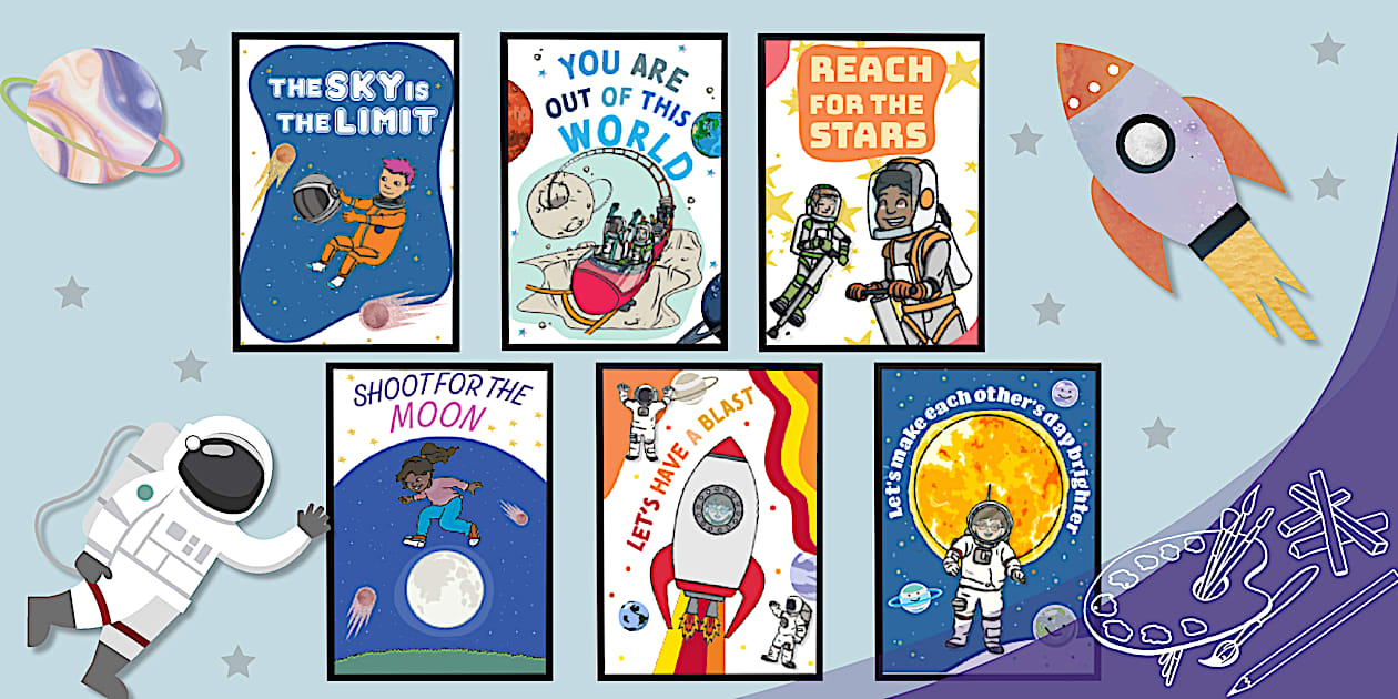 Inspirational Space Themed Poster Pack (teacher made)