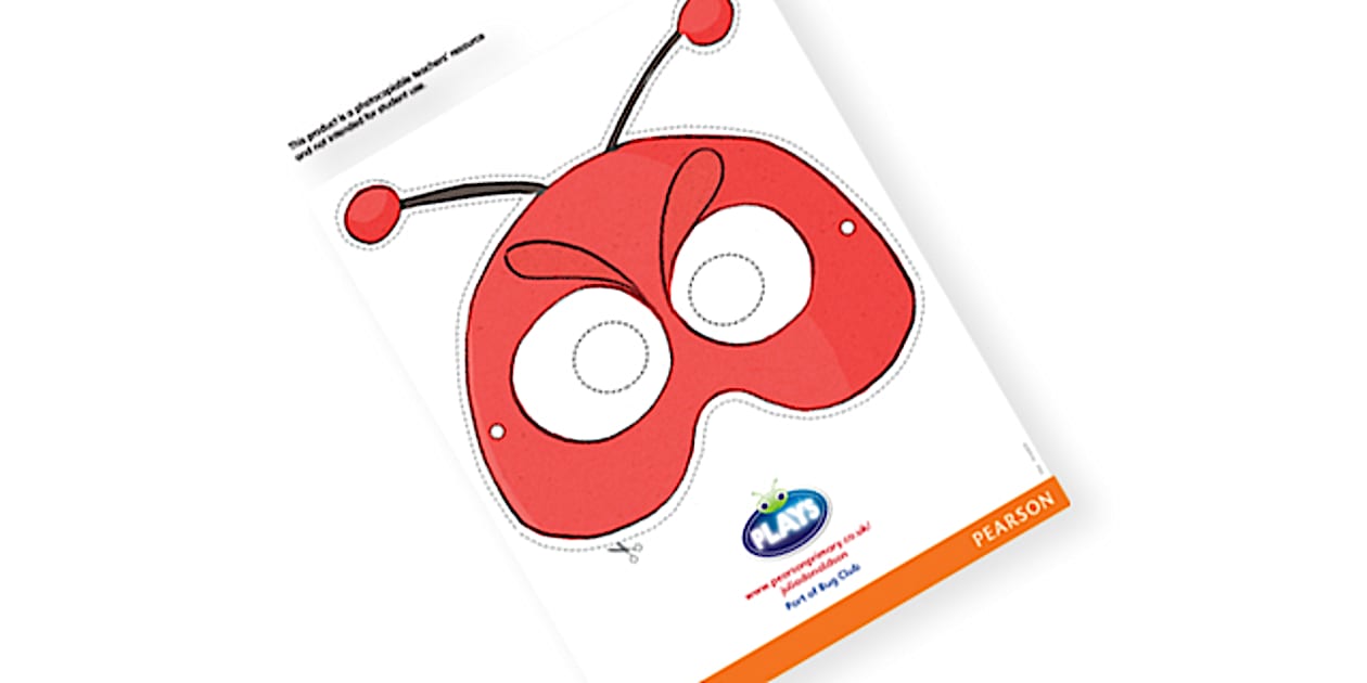 Vivian French Ant Reading Play Mask (teacher made) - Twinkl