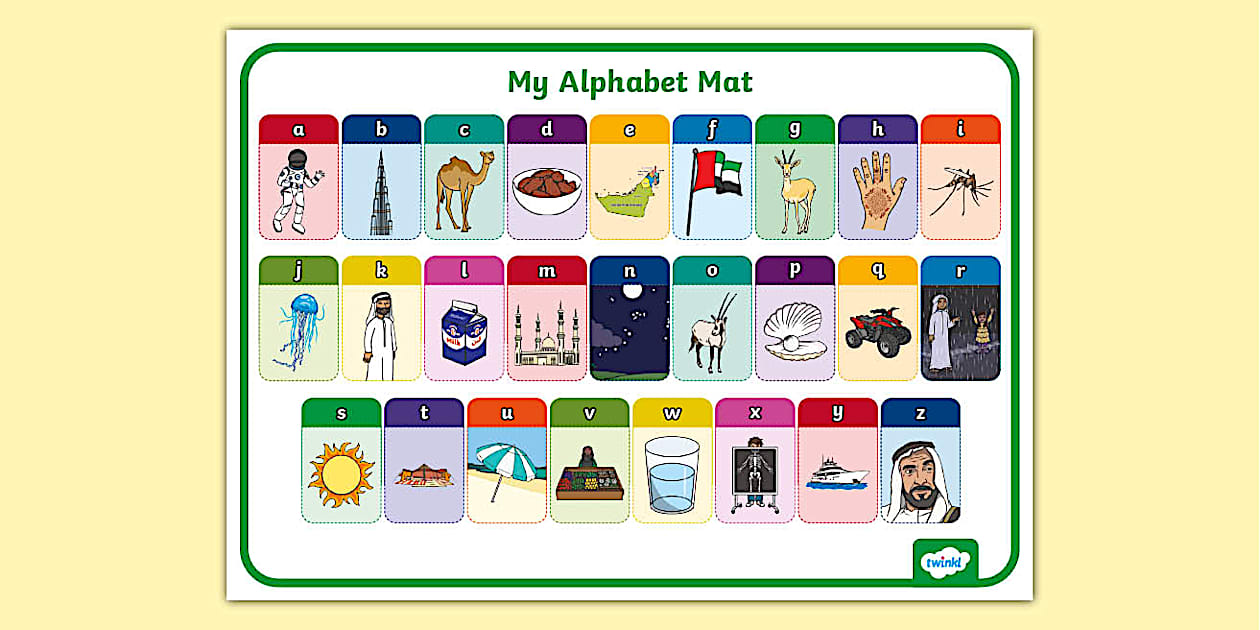 My Alphabet Mat - UAE Themed (teacher made) - Twinkl