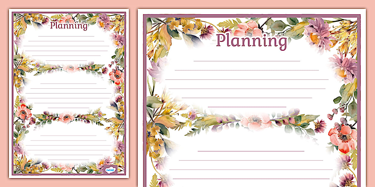 Wildflower Botanical Themed Planning Display Poster - Twinkl