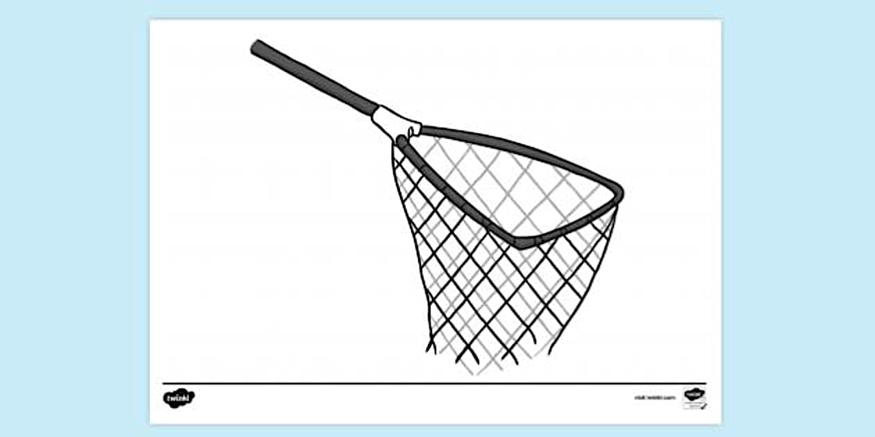 Fishing Net With Hole Colouring Sheet | Colouring Sheets