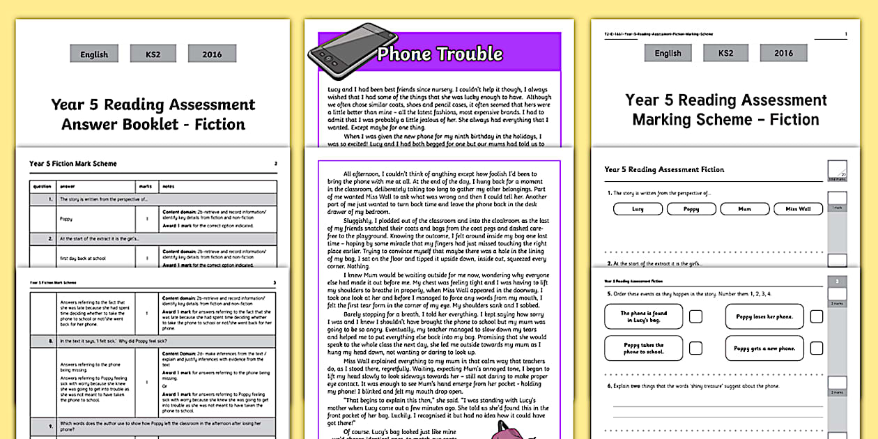 Year 5 Term 1 Fiction Reading Assessment - Twinkl