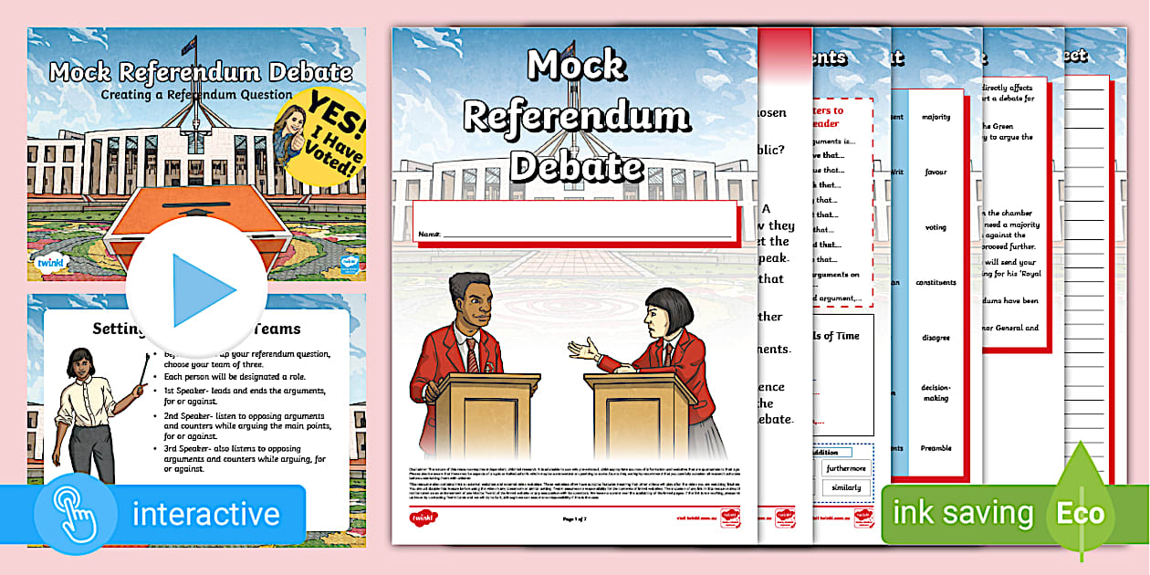 Mock Referendum Debate Pack (3-6) (teacher made) - Twinkl