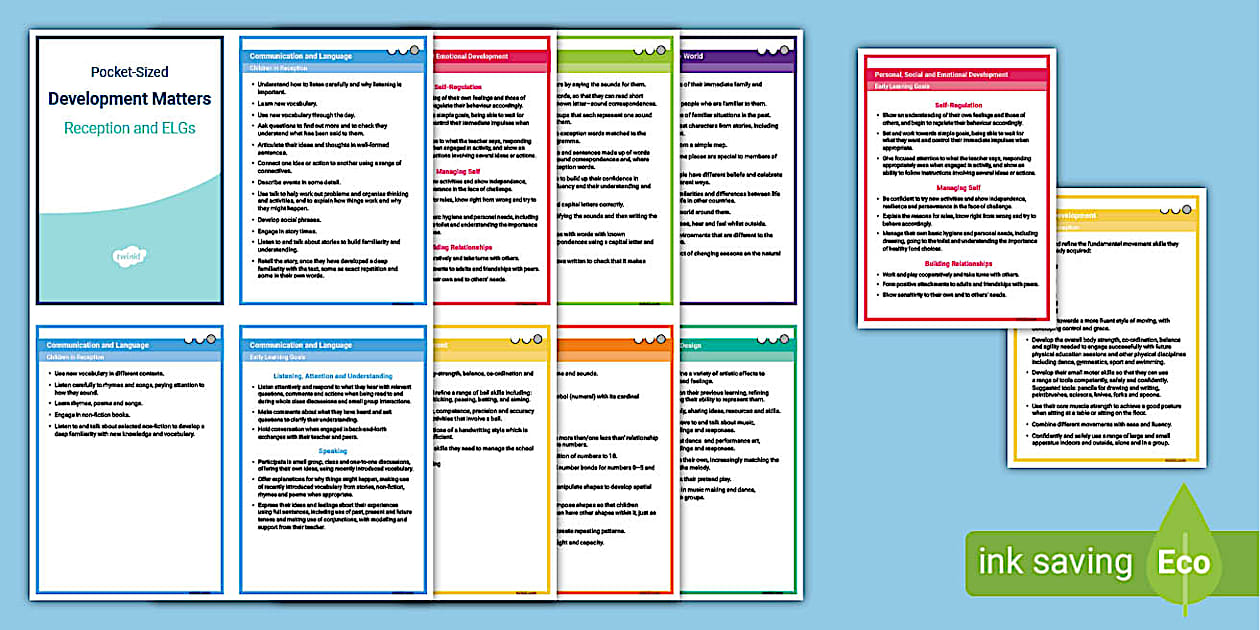 EYFS Pocket-Sized Development Matters: Reception Plus ELGs (New EYFS 2021)