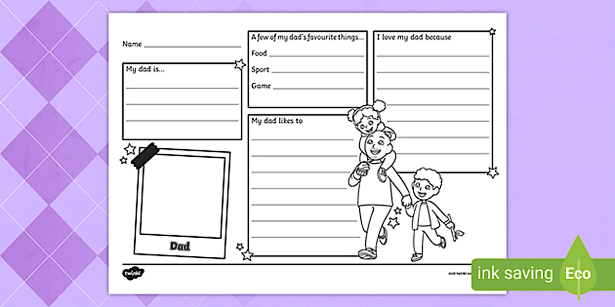 Father's Day Writing Activity (teacher made) - Twinkl
