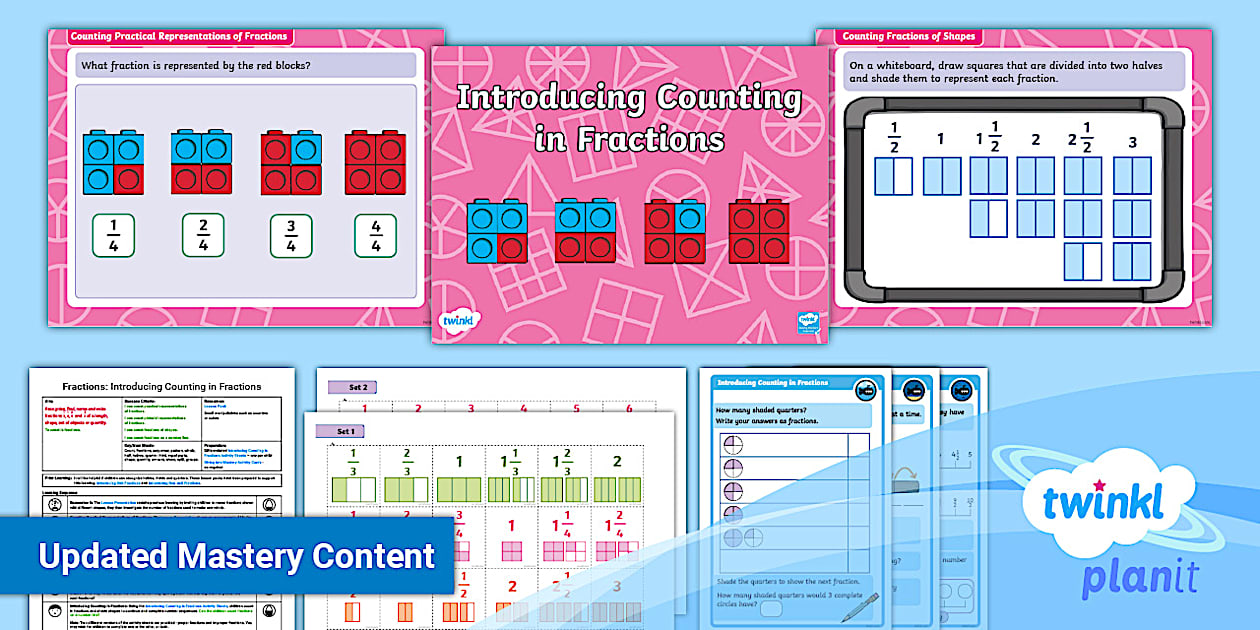 👉 Y2 Fractions Counting In Fractions Planit Maths Lesson 12