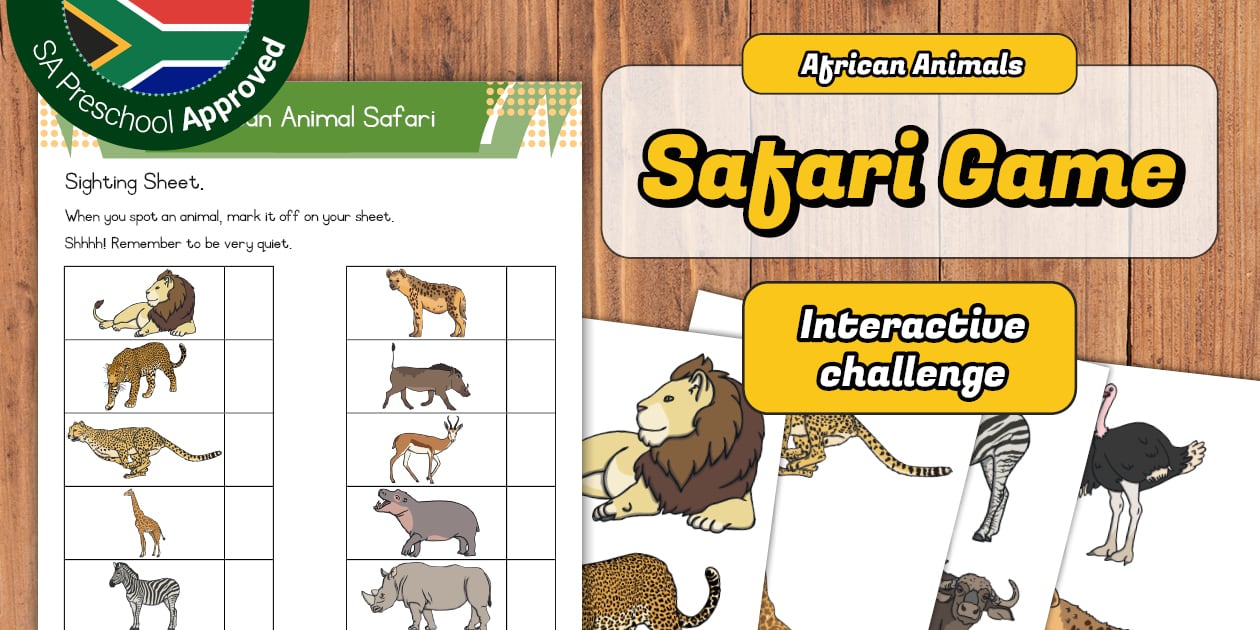 Preschool Themes - African Animals - Game: On Safari
