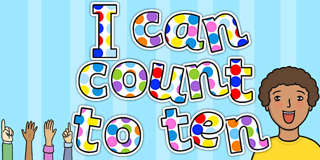 I Can Count to Ten Spotty Themed Display Lettering - display