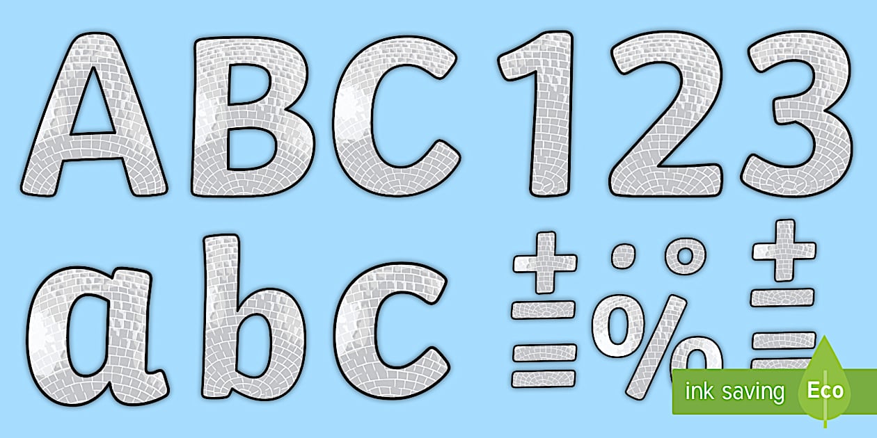 Silver Display Lettering (teacher made) - Twinkl