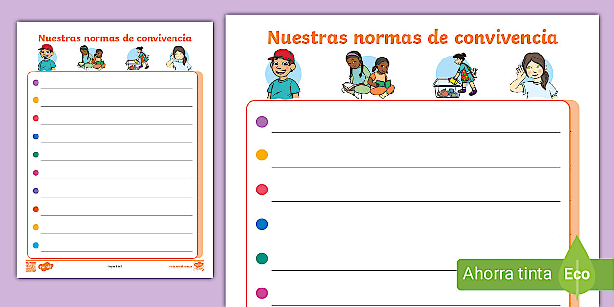 Creación de las normas de convivencia del salón - Twinkl