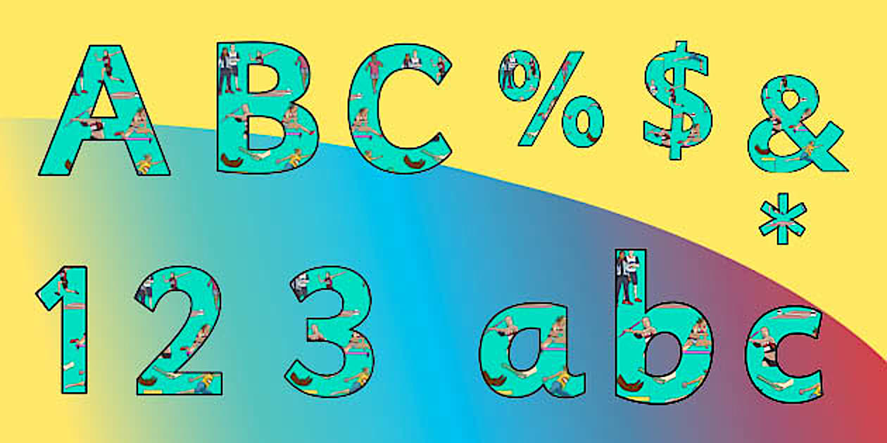 Athletics Display Letters and Numbers Pack (teacher made)